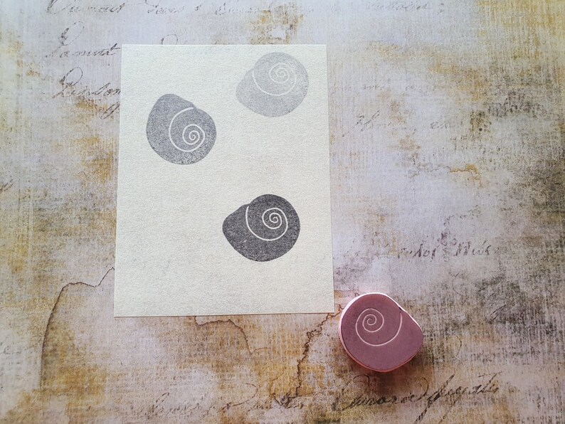 Shell rubber stamp for daily planner Ocean shell stamp for | Etsy