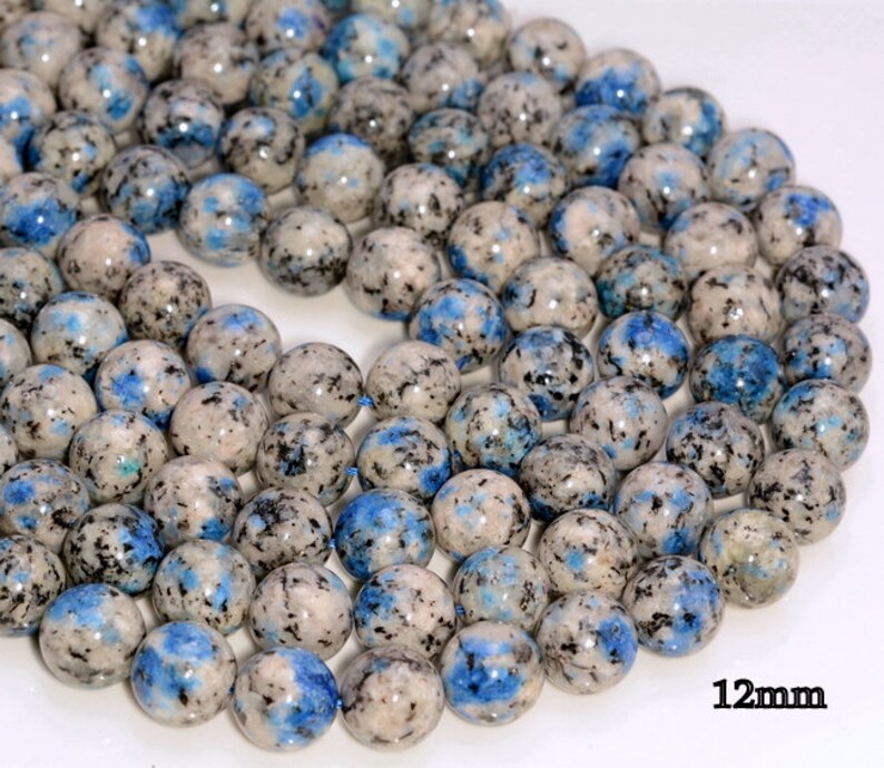 K2 Blue Granite Gemstone Blue 6mm 8mm 10mm 12mm Round Loose | Etsy