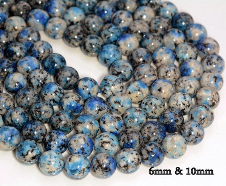 K2 Blue Granite Gemstone Blue 6mm 8mm 10mm 12mm Round Loose | Etsy