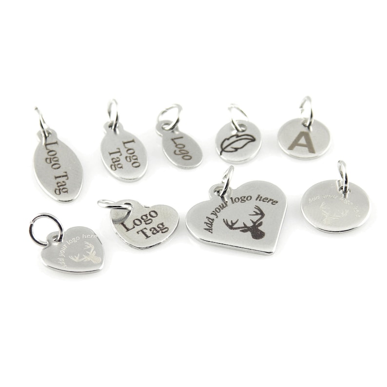 Personalized Mini Jewelry Tag Custom Logo Tags Engraved | Etsy