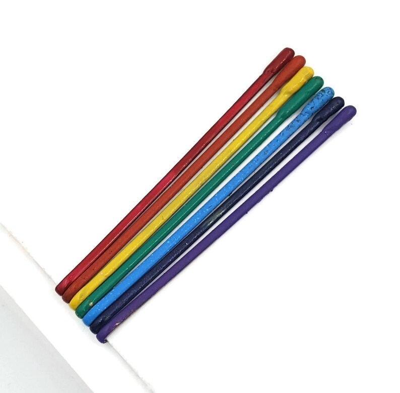 Rainbow bobby pins roygbiv colored bobby pins gay pride | Etsy