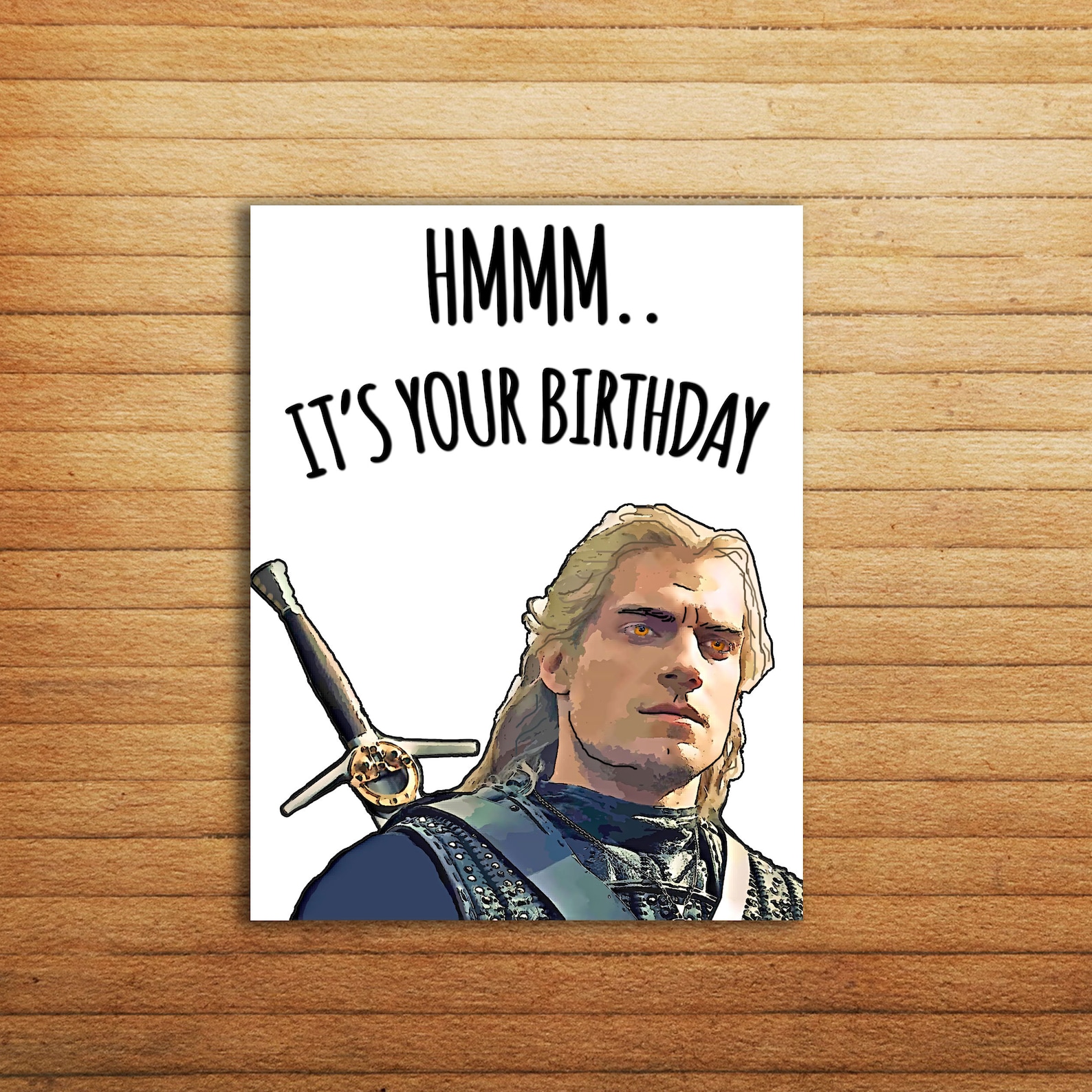 The Witcher Birthday Card Geralt Birthday Card Printable | Etsy