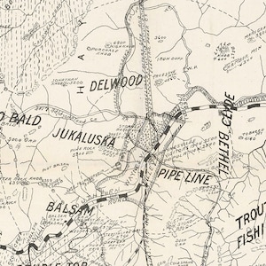 1905 Map of Waynesville North Carolina | Etsy