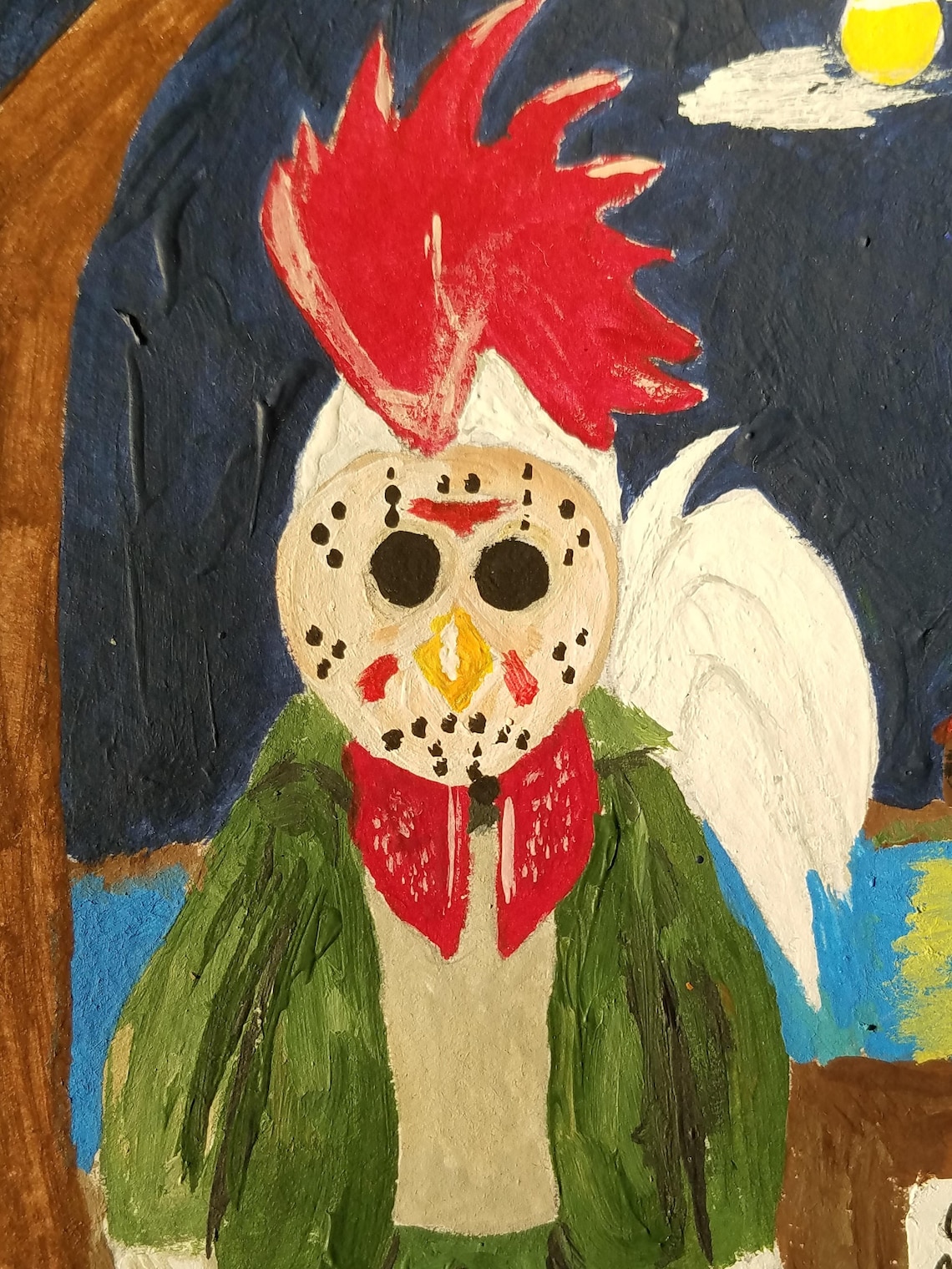 Chicken horror icons Rooster as horror star Custom chicken | Etsy