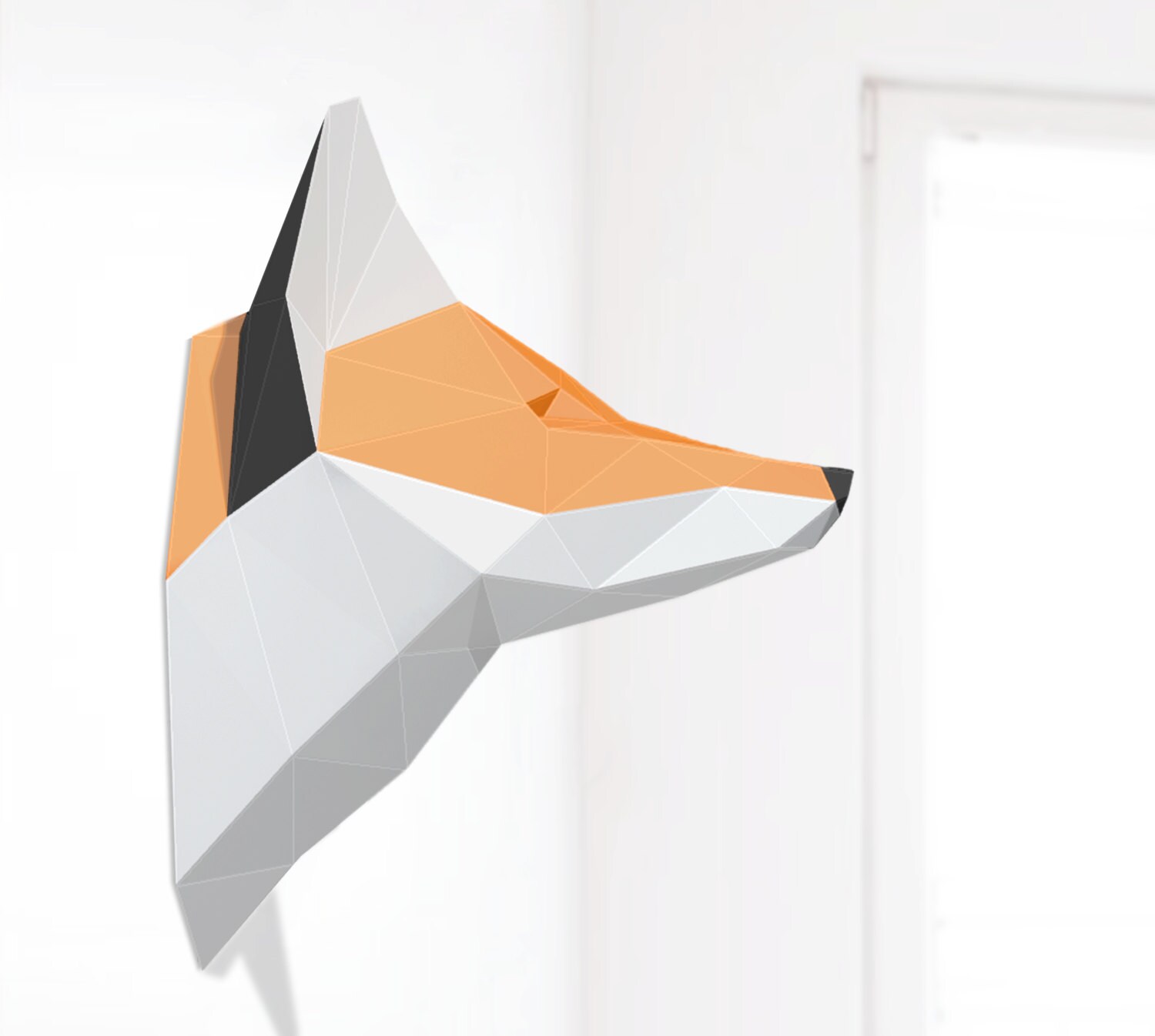 Fox Sculpture Papercraft Make your own paper fox Room | Etsy