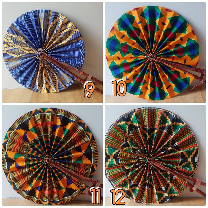 Supersize African Print Fan/ African Print Folding Hand Fan/ | Etsy