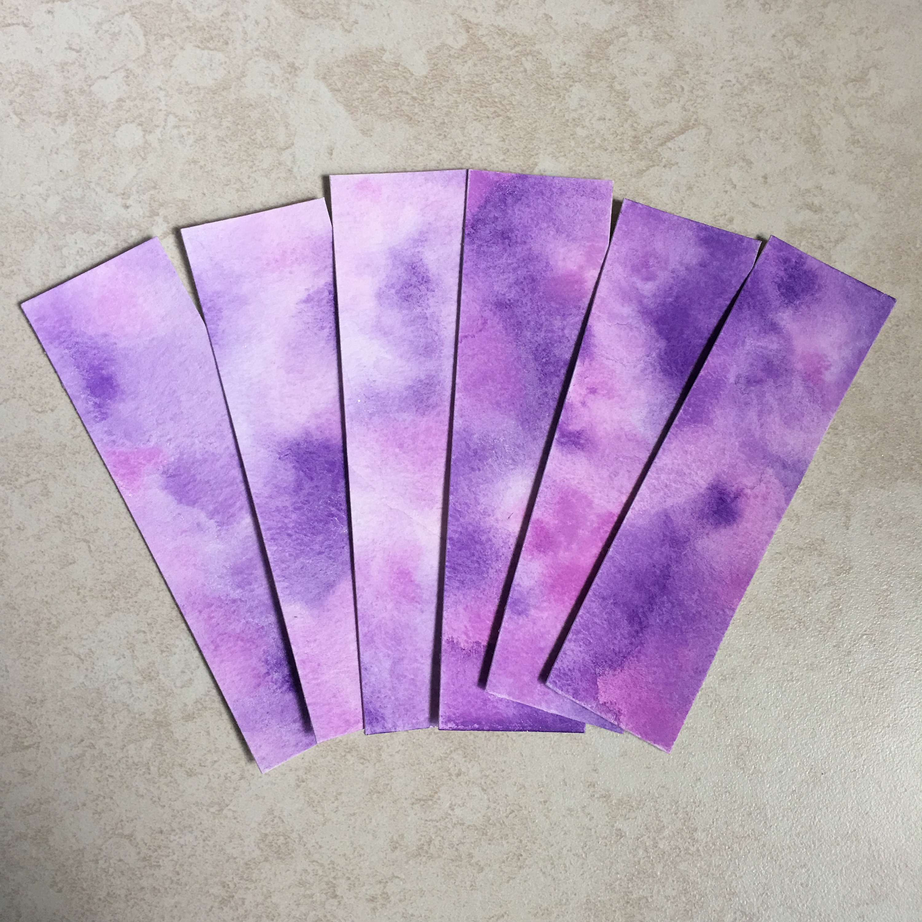 Purple Watercolor Bookmark | Etsy