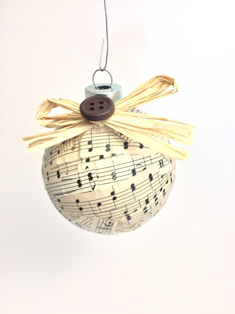 Sheet music ornament Music theme decoration Gift for music | Etsy