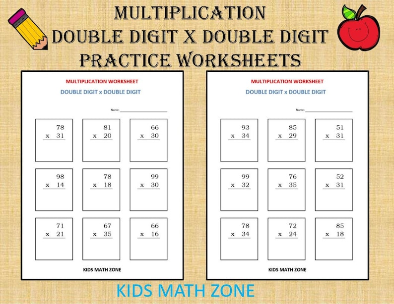 Multiplication double digit x double digit 10 | Etsy
