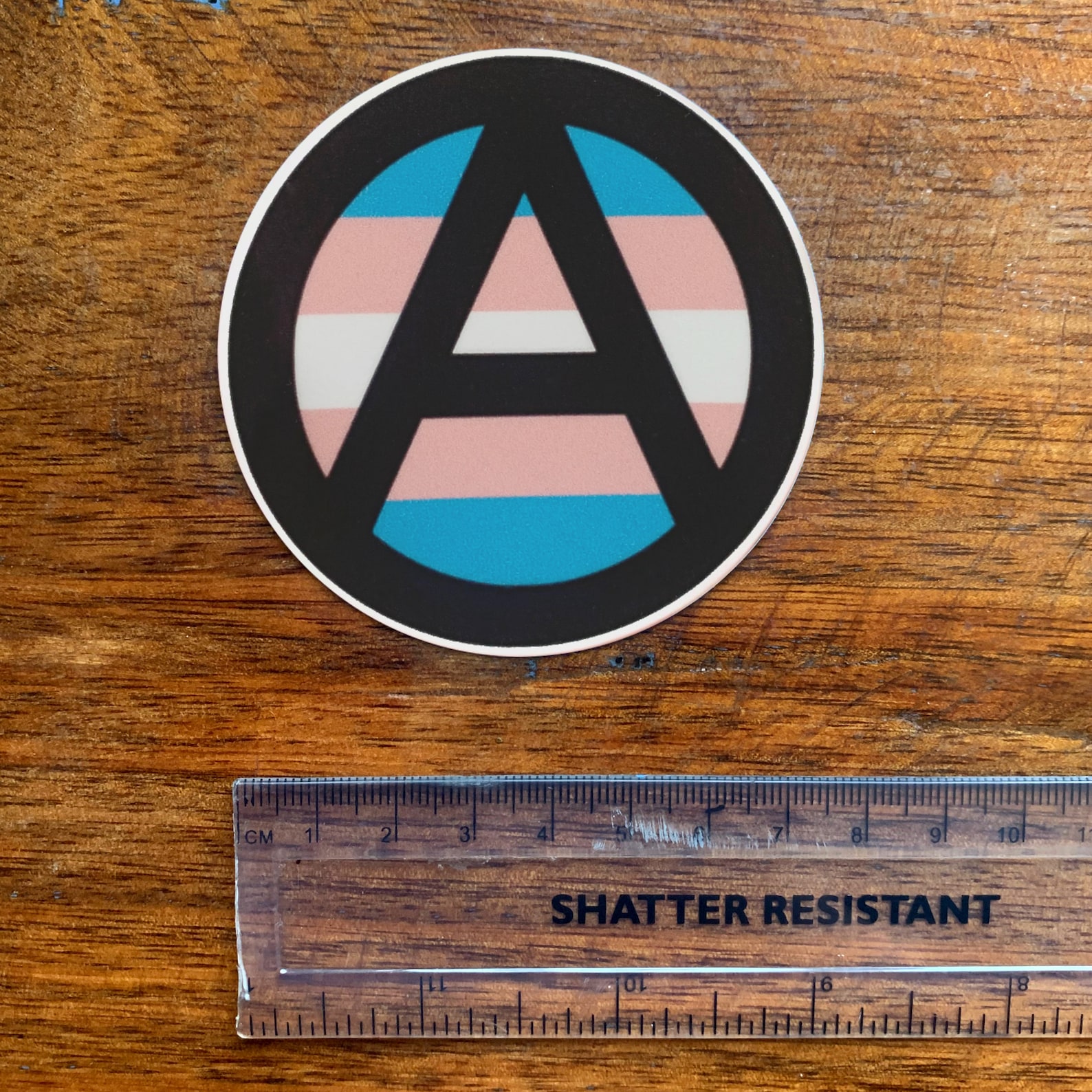 Trans Anarchy Sticker Transgender Flag Anarchism Vinyl Decal | Etsy