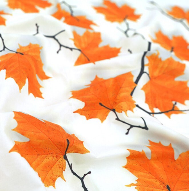 Autumn Fabric/half yard fabric/Fall Foliage Fabric/Fall Leaves | Etsy