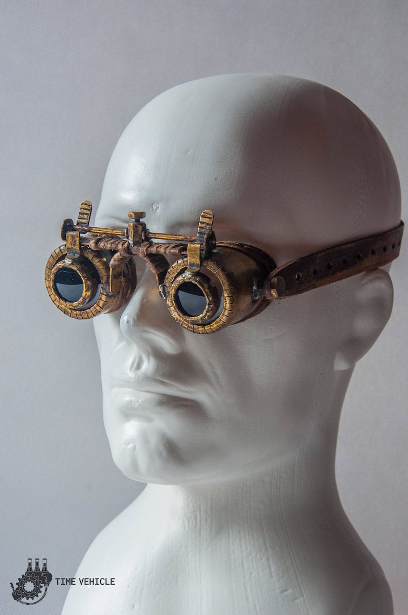 Brass Post Apocalyptic Goggles Steampunk Goggles Vintage | Etsy