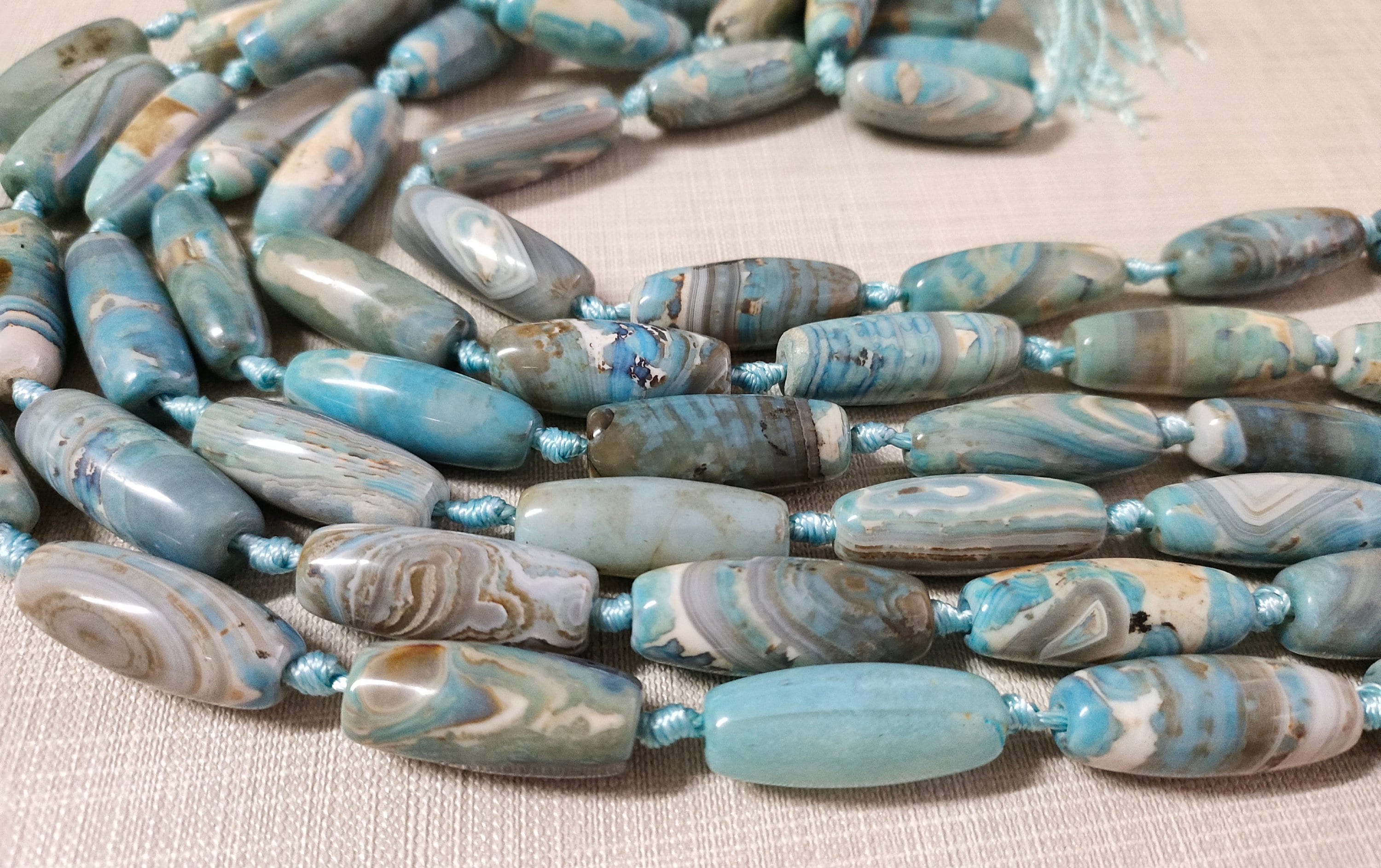 10pcs Agate Barrel Beads Natural Stone Barrel Beads 10 x | Etsy