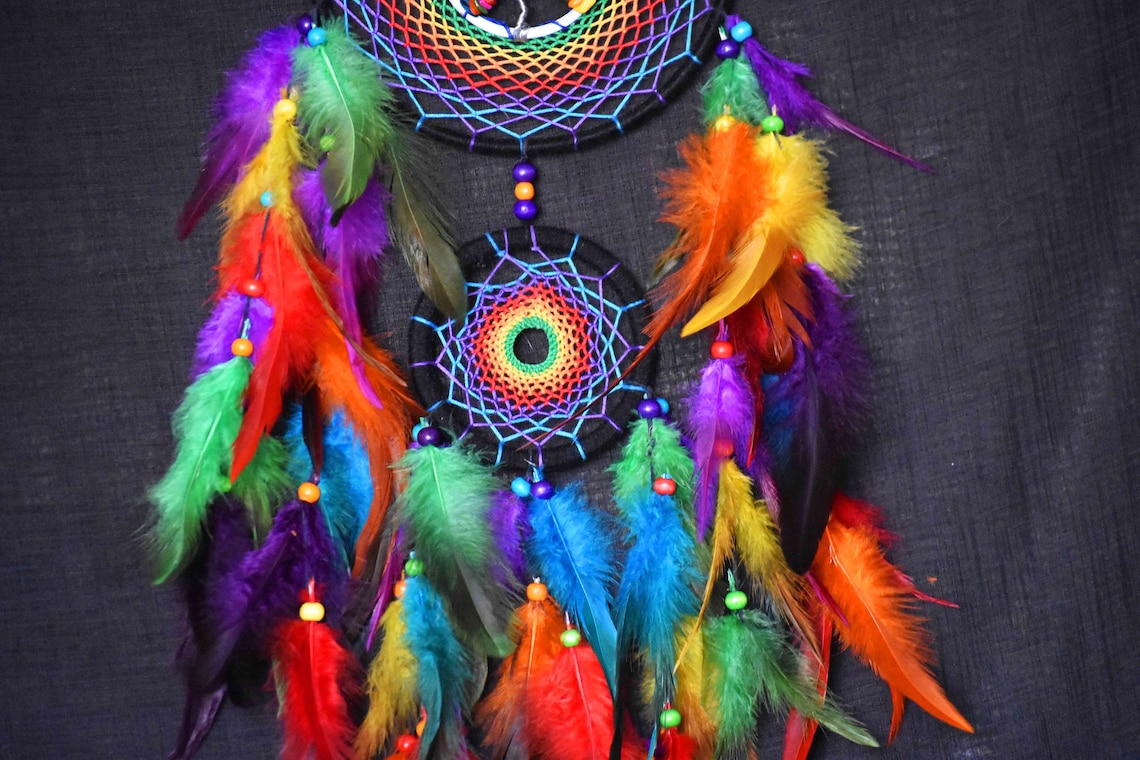 Dream Catchers Tree Of Life Dreamcatcher Rainbow Dream Catcher | Etsy