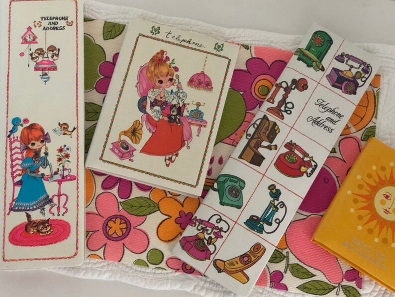 Vintage Telephone address book/groovy 1970s phone book address | Etsy