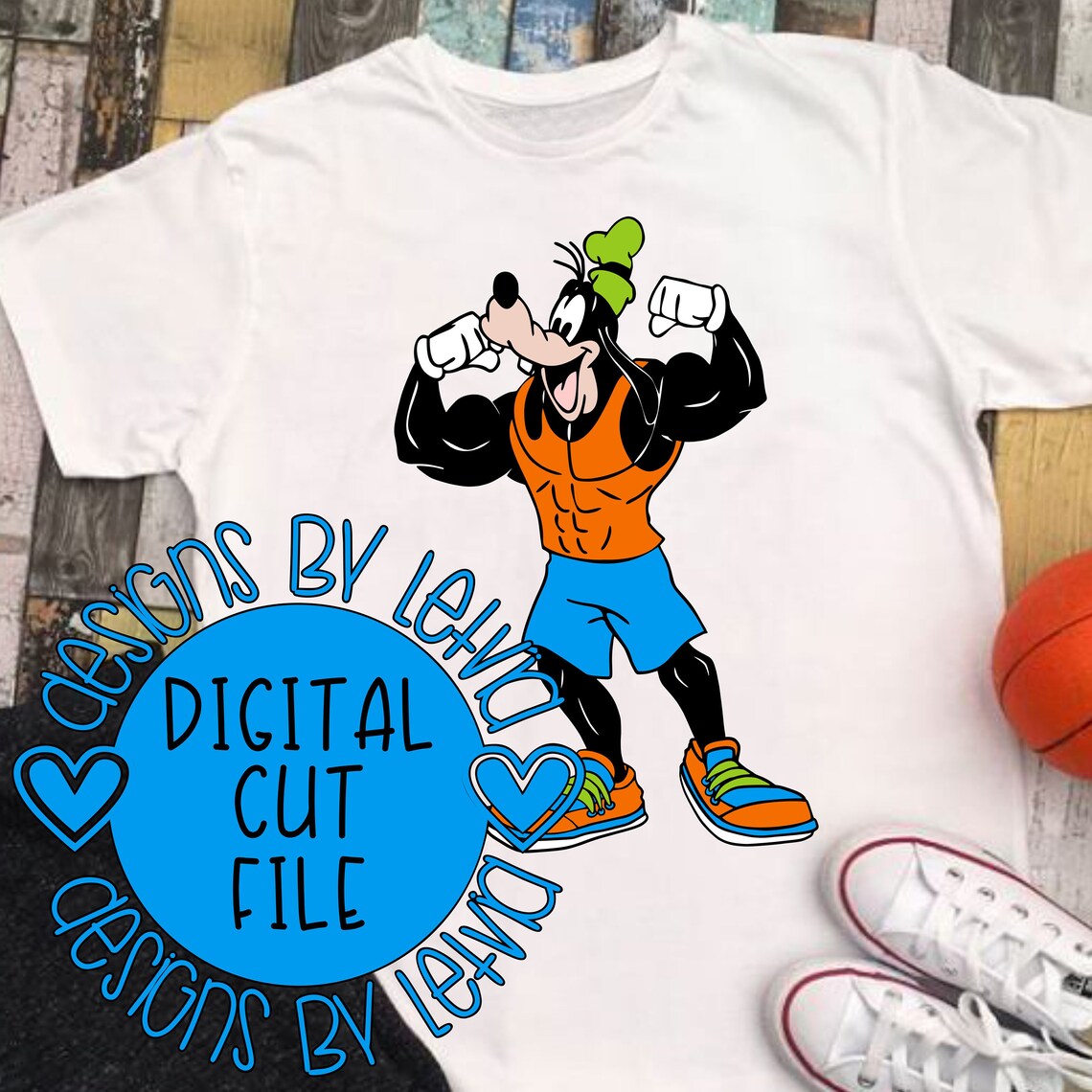 Buff Muscle Goofy Disney Fitness SVG Digital Cut File | Etsy