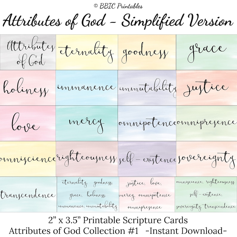 Printable Attributes Of God - Printable Word Searches