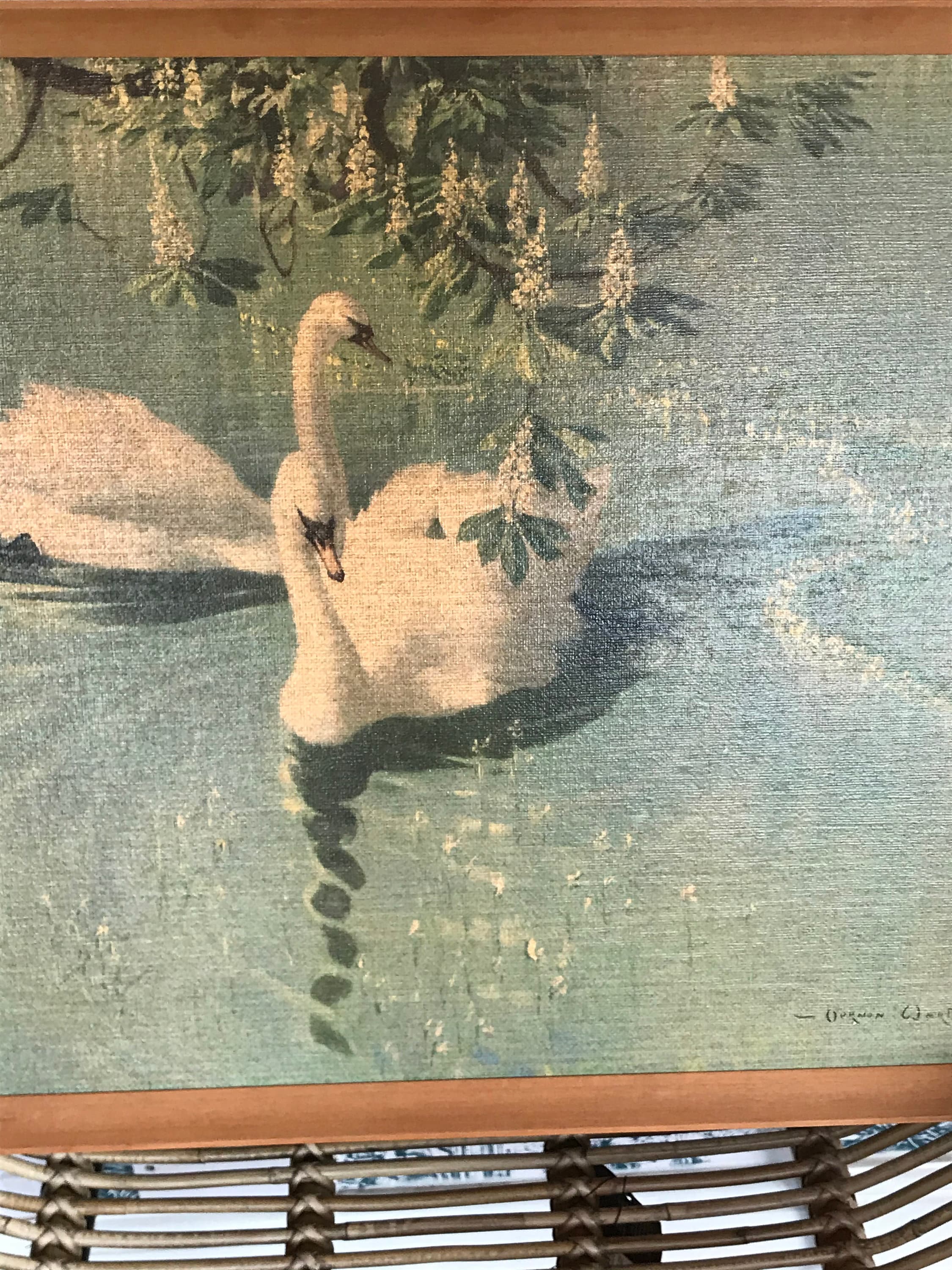 Vintage 1960/1970 framed swan print free delivery | Etsy