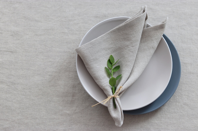 Linen Napkins Stone Washed Linen Napkins Linen Napkins SET | Etsy