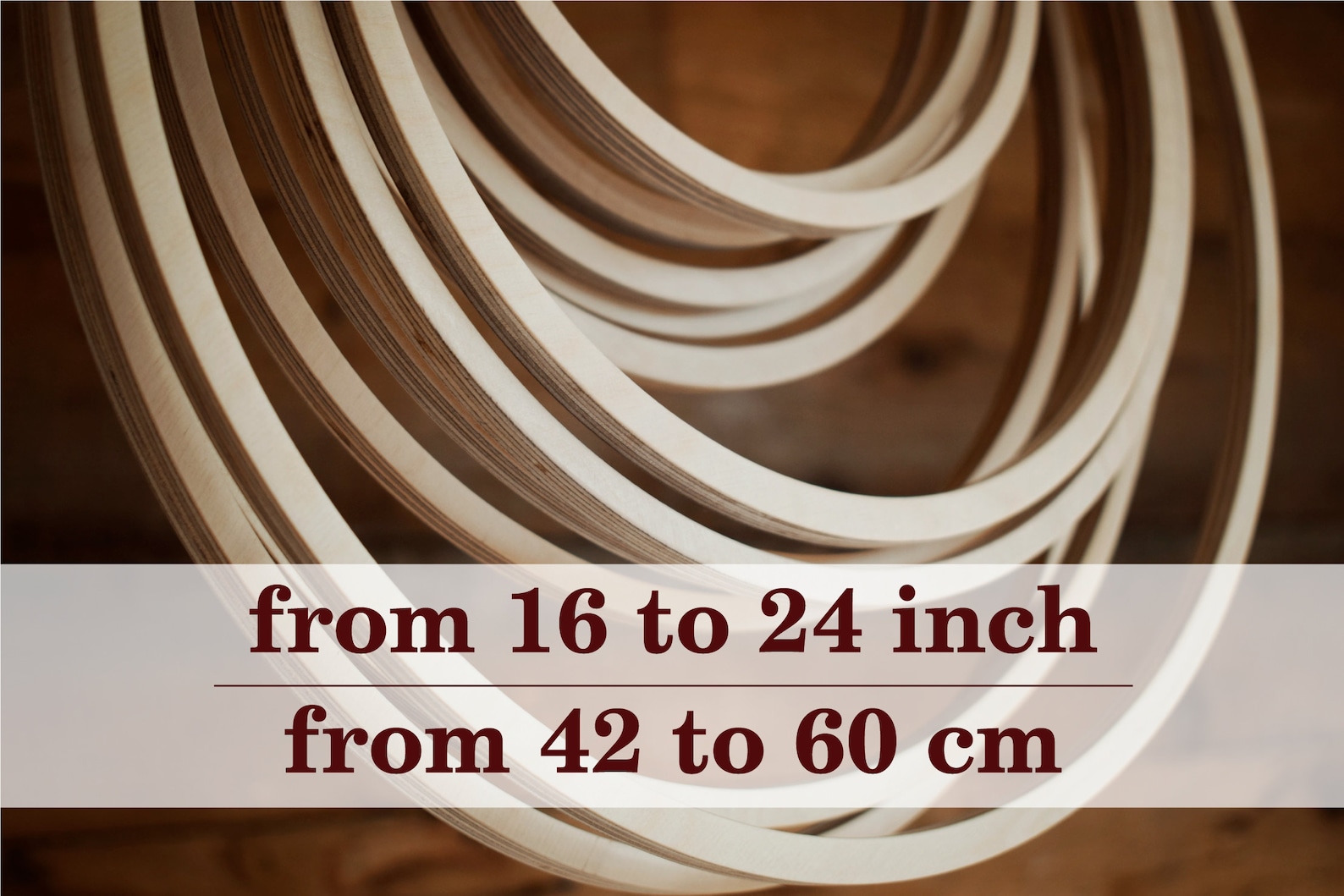 16-24 inch/42-60cm diameter LARGE Wooden Round Hoops for Dream | Etsy