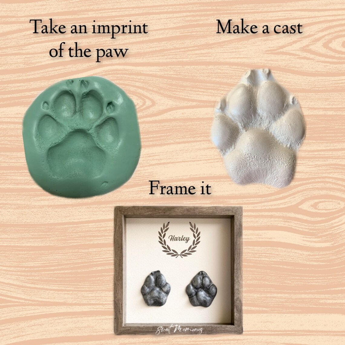 DIY Pet Casting Kit Paw Cast Paw Print Dog Paw Mold Etsy
