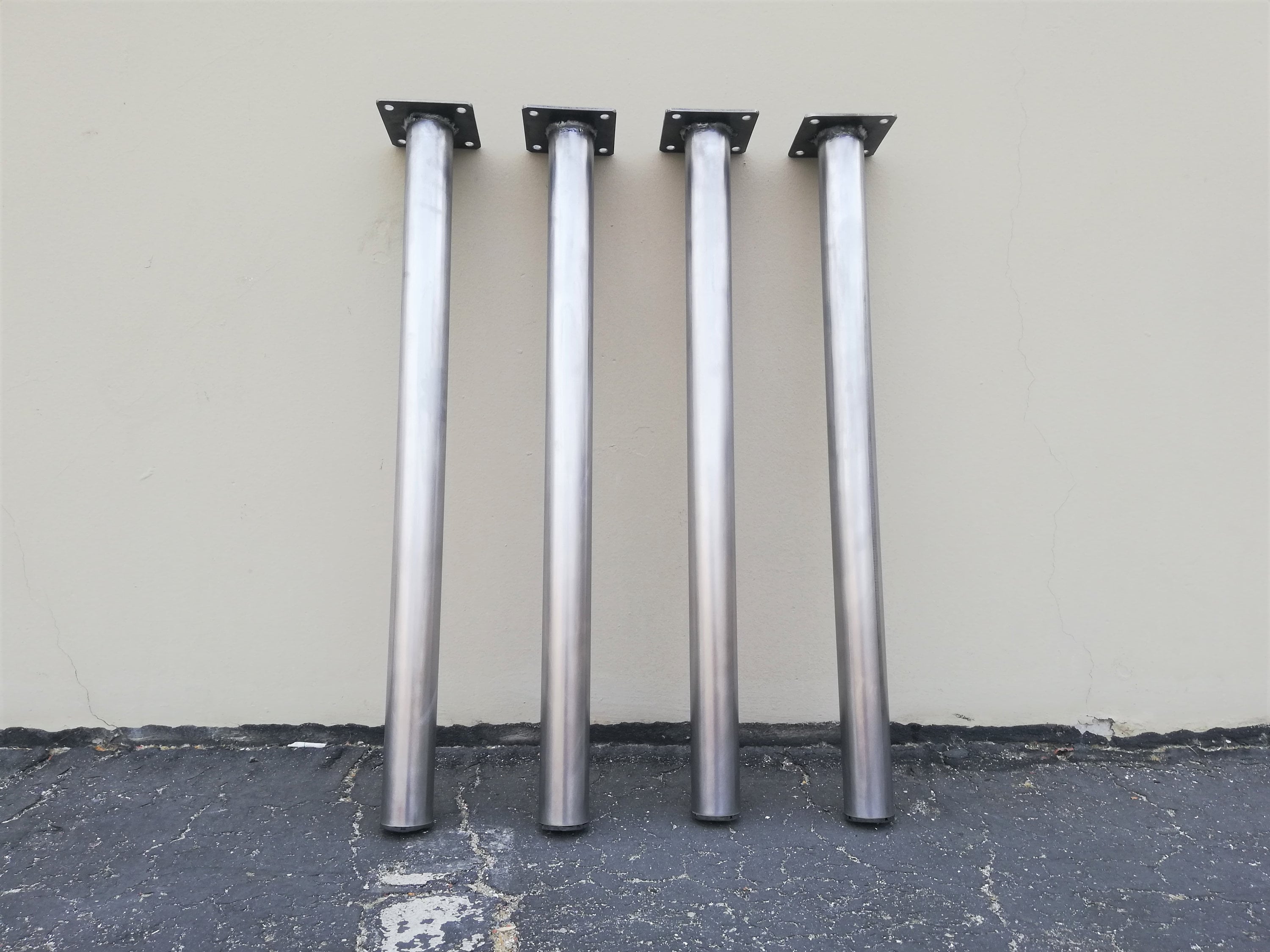 Round Table Legs 2 Single Round Metal Table Legs | Etsy