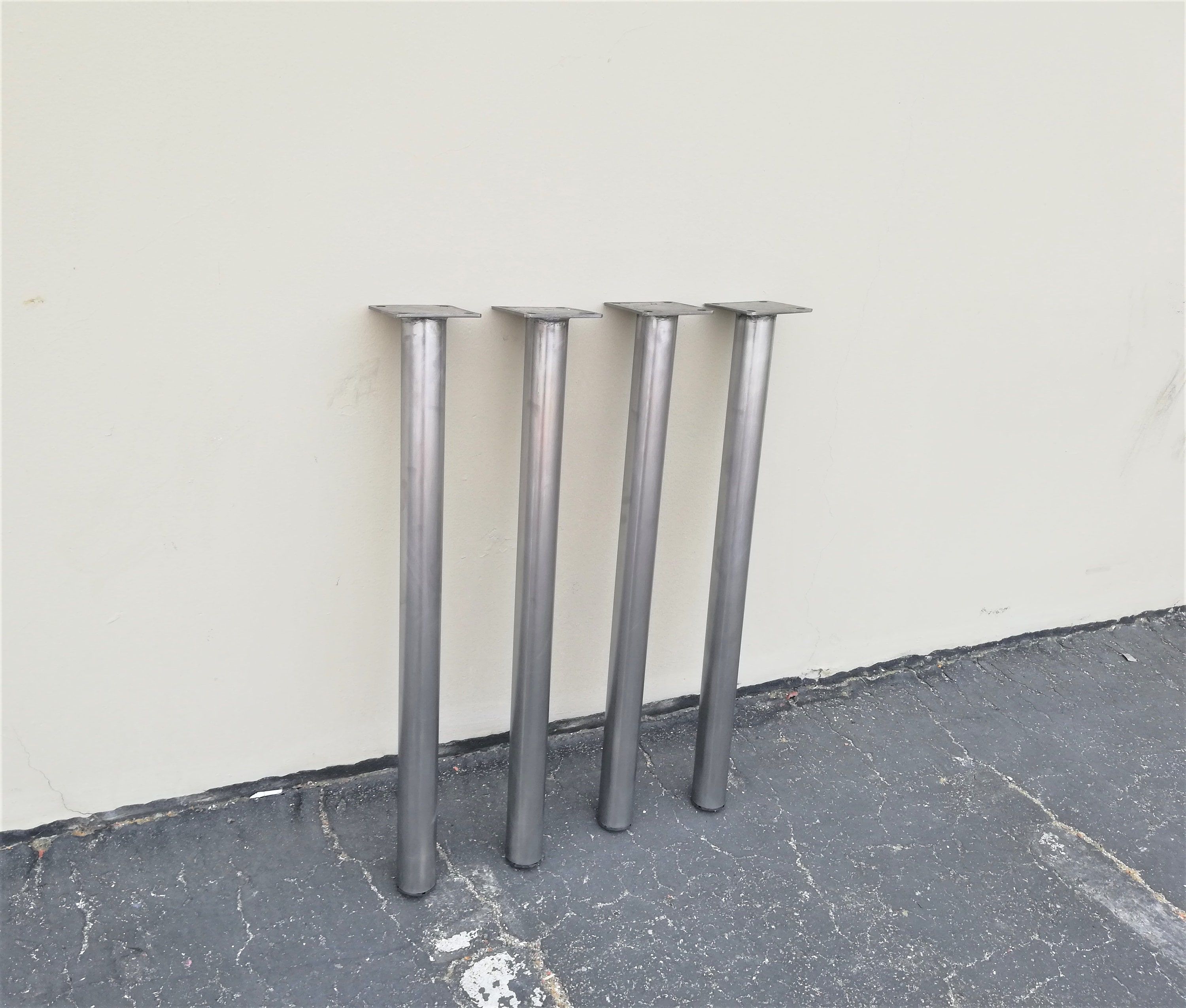 Round Table Legs 2 Single Round Metal Table Legs | Etsy