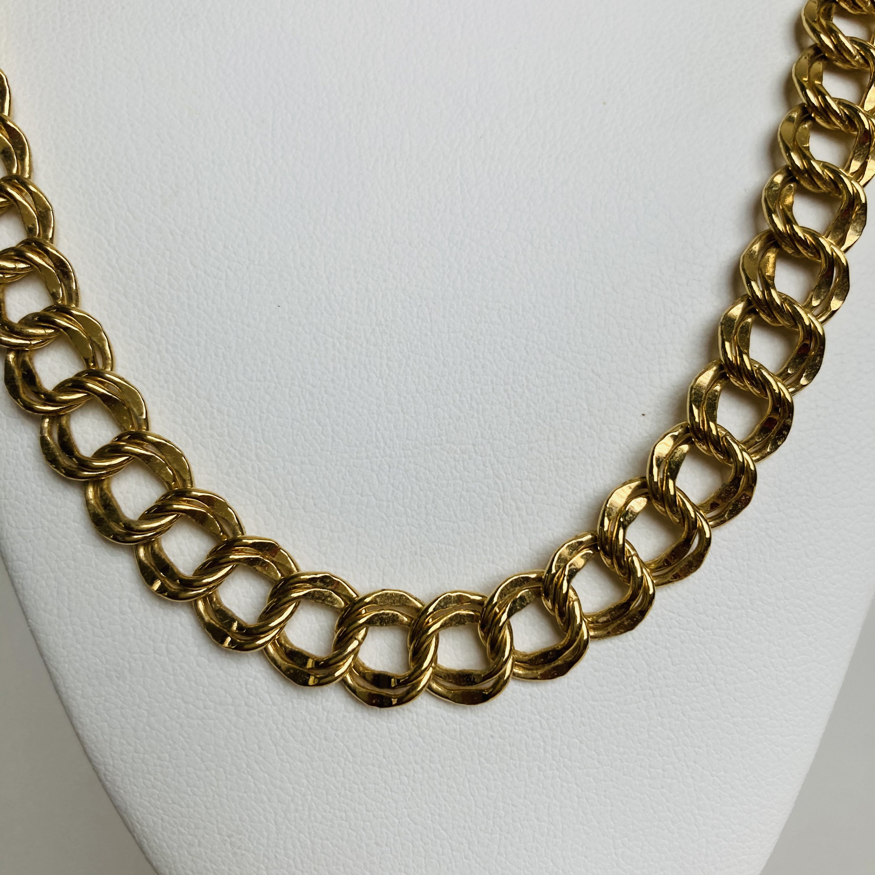 Double Curb Chain necklace 23 inch Necklace Gold Tone Curb | Etsy