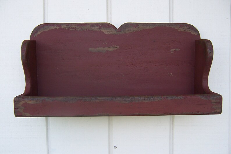 Distressed shelf farmhouse shelf primitive bathroom wall | Etsy