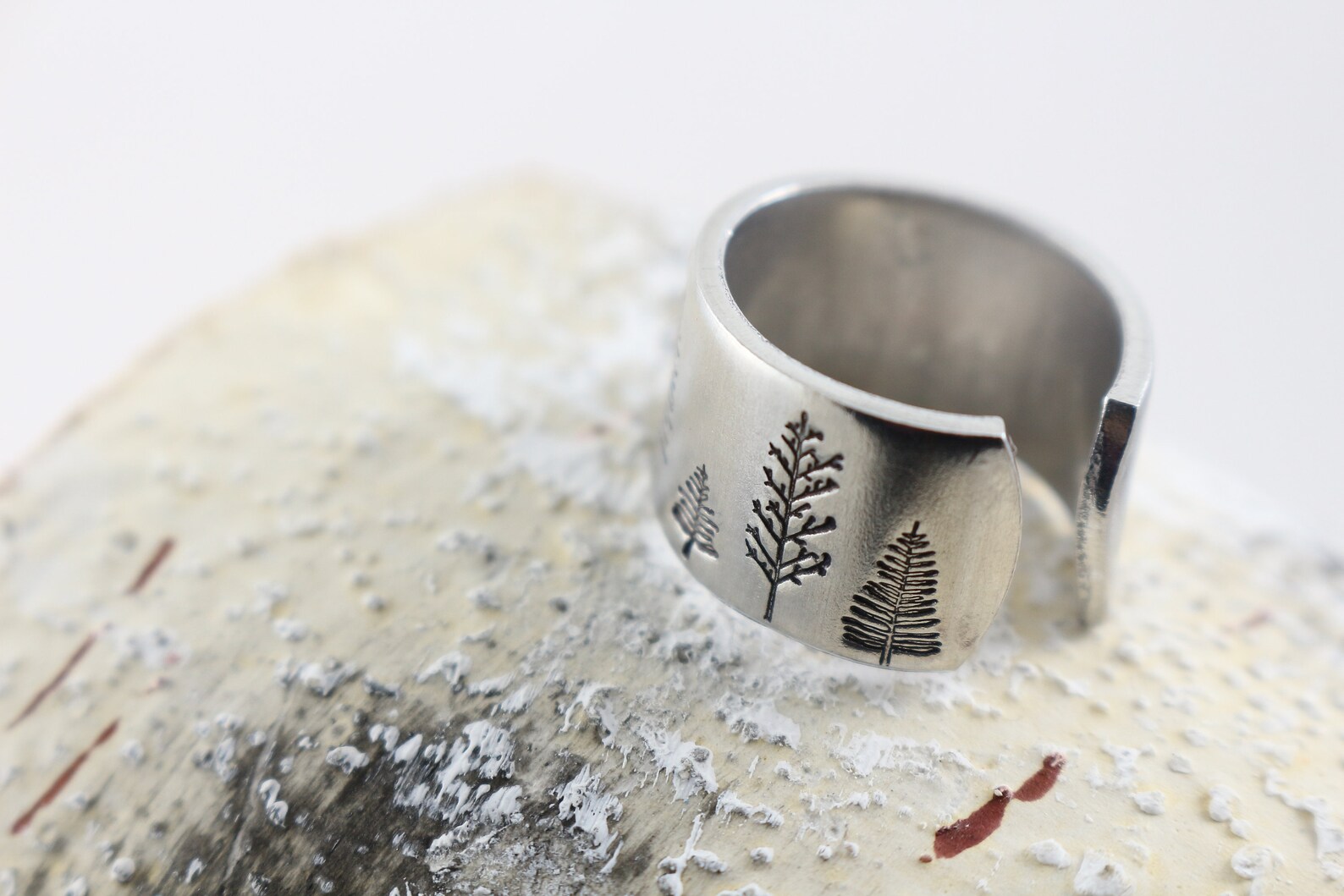 Tree Ring Tree Silver Ring Adjustable Ring Nature | Etsy