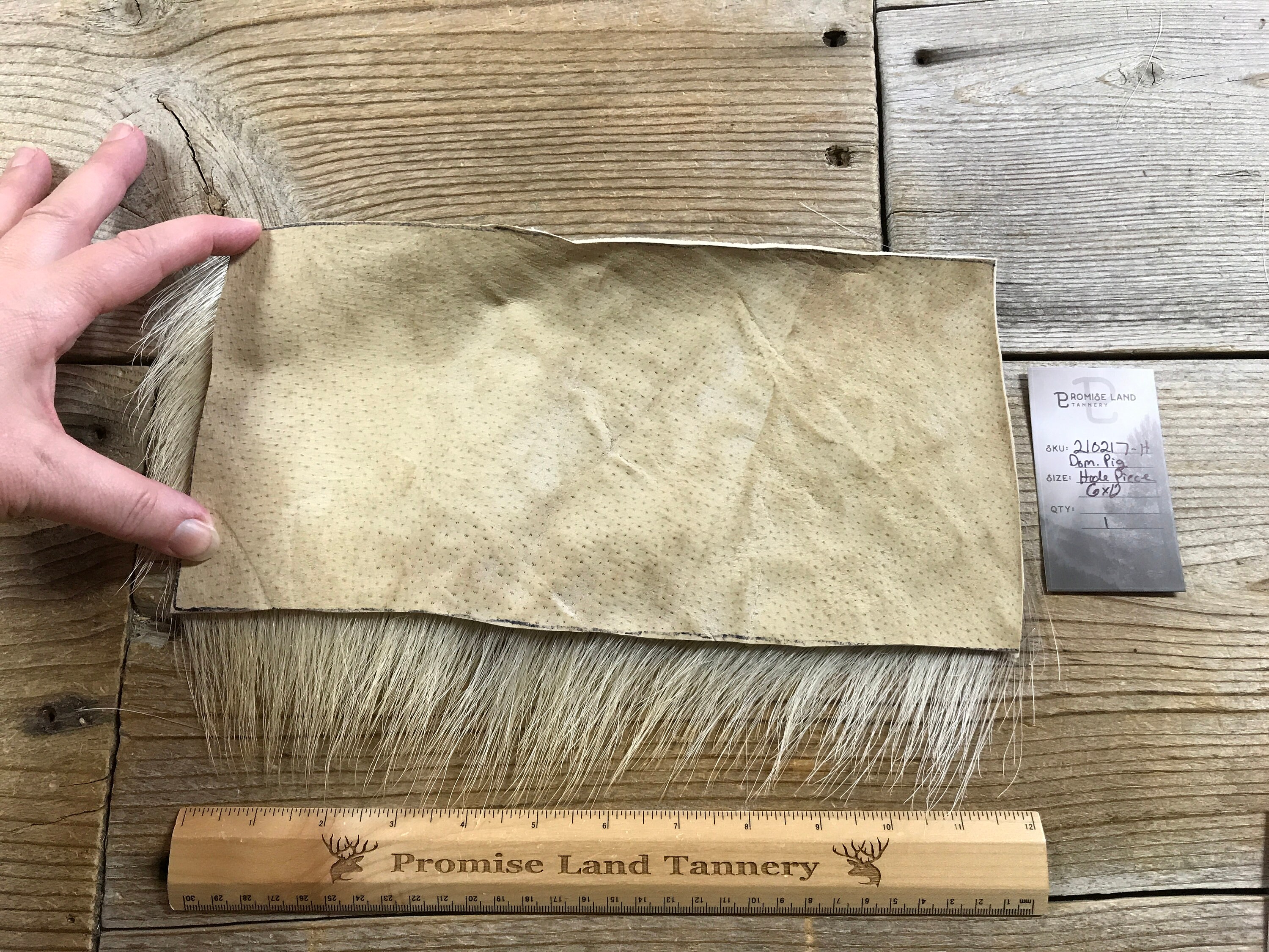 Select Domestic Pig Hide Piece 6 x 12 Inches Lot No. | Etsy