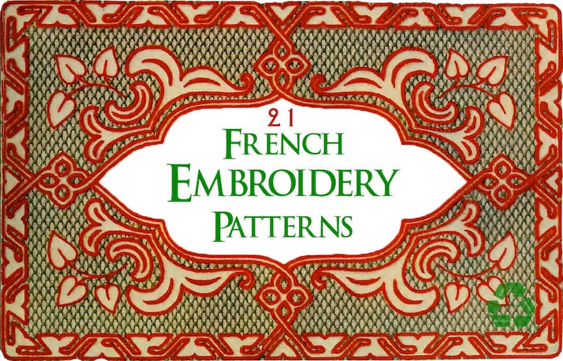 21 France HAND EMBROIDERY PATTERNS Old illustrated French Book | Etsy