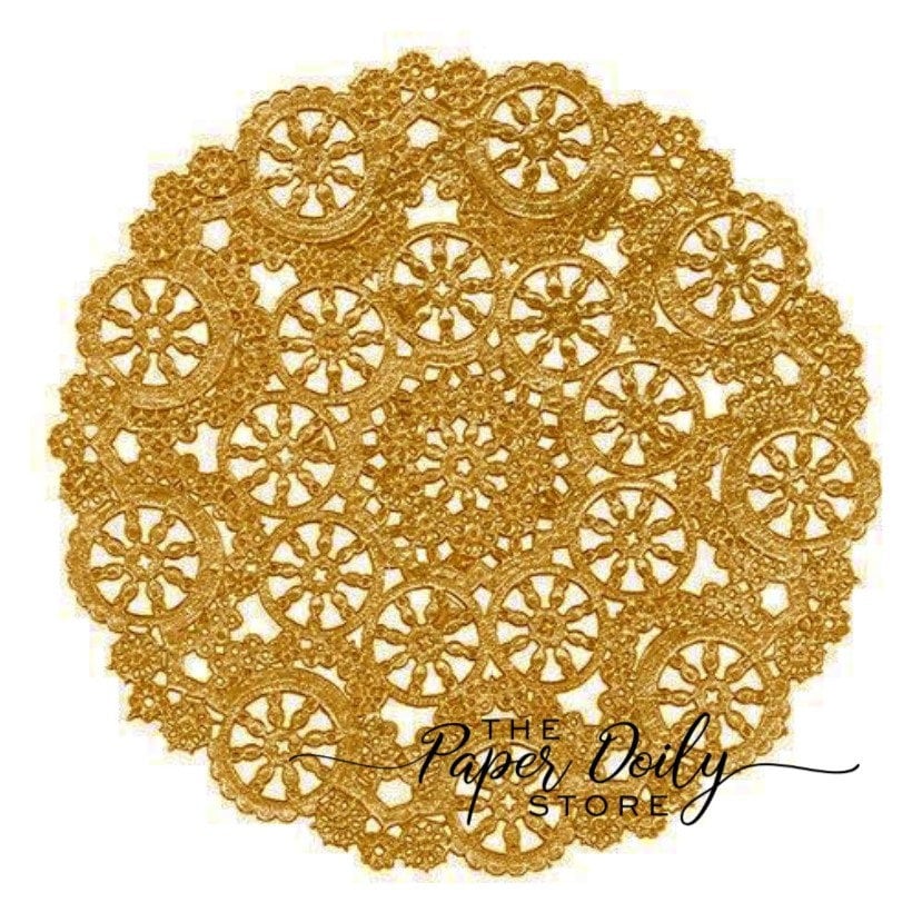 GOLD DOILIES 4 6 8 10 12 Sizes | Etsy