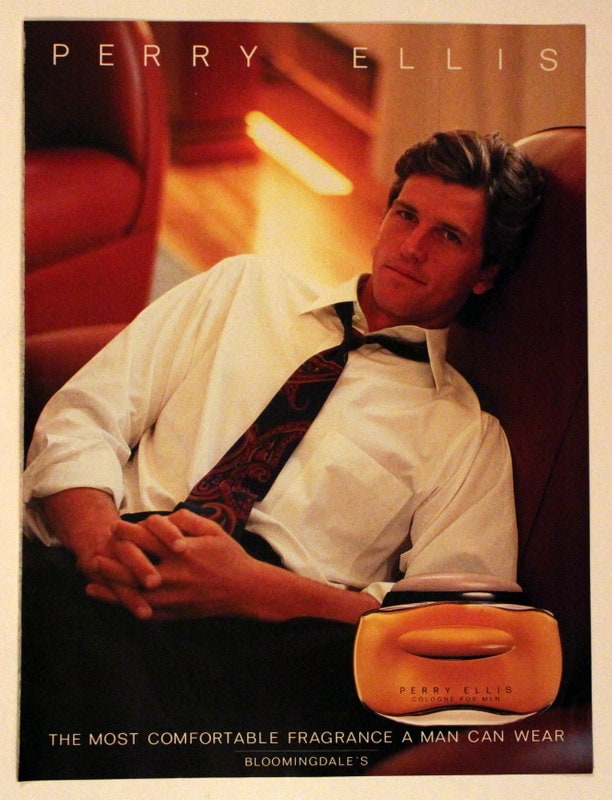 1987 Perry Ellis Cologne for Men Ad 80s Wall Art Home | Etsy