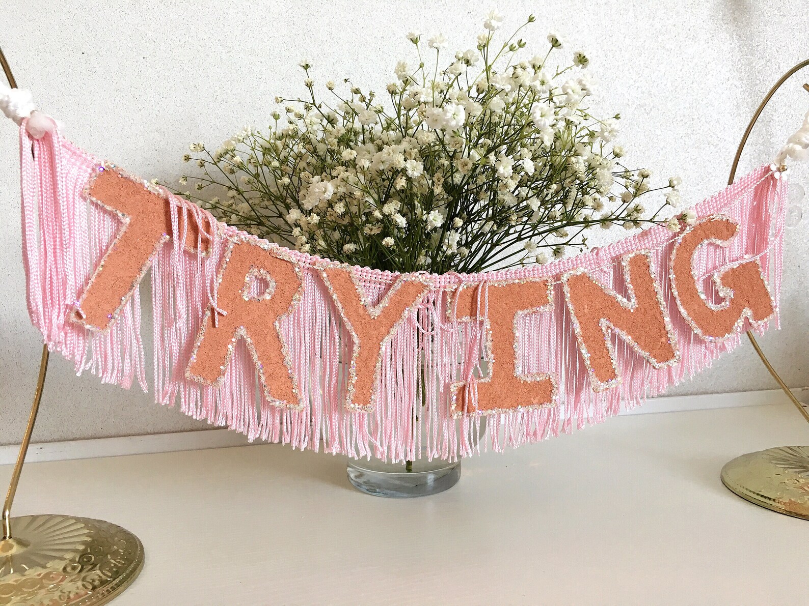 Trying FUN CULT Fringe Banner trying garland wall hanging | Etsy