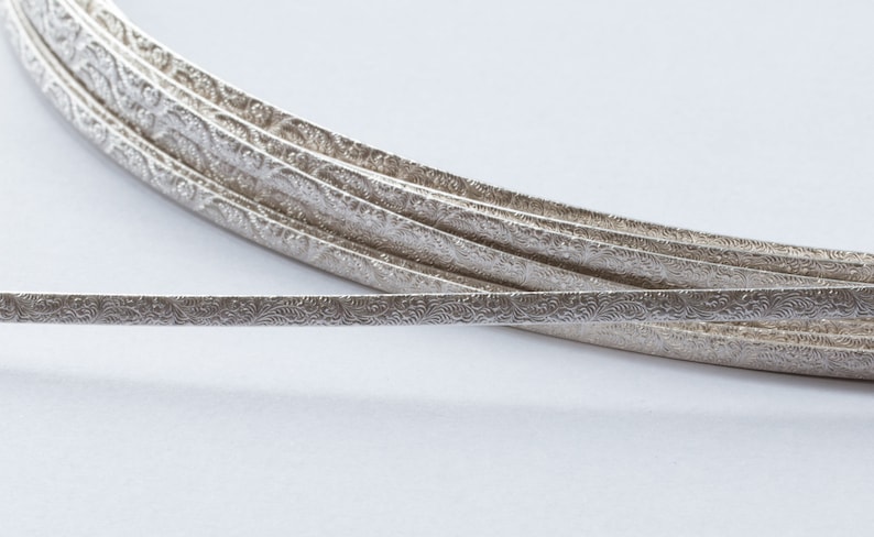 925 Sterling Silver Pattern Flat Wire 3.5mm x 1.37mm | Etsy