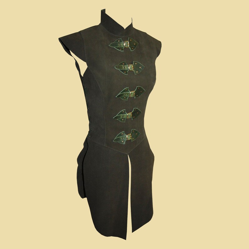 Leather Surcoat for women Larp Medieval Knight Ranger | Etsy