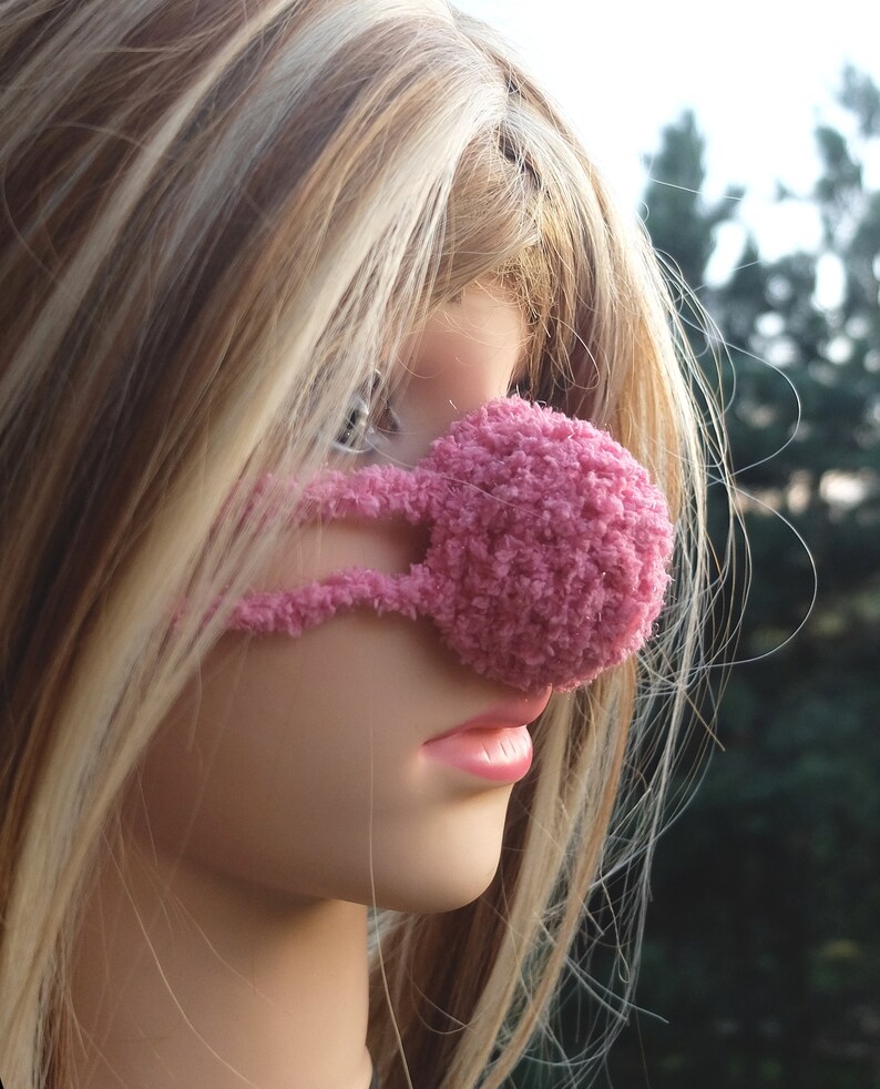 Pink Nose Warmer Fluffy Face Heater Cold Nose Scarf Furry | Etsy