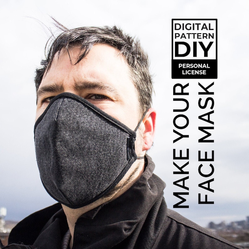 Face Mask Pattern PDF Fabric Mask Pattern Cloth Mask | Etsy
