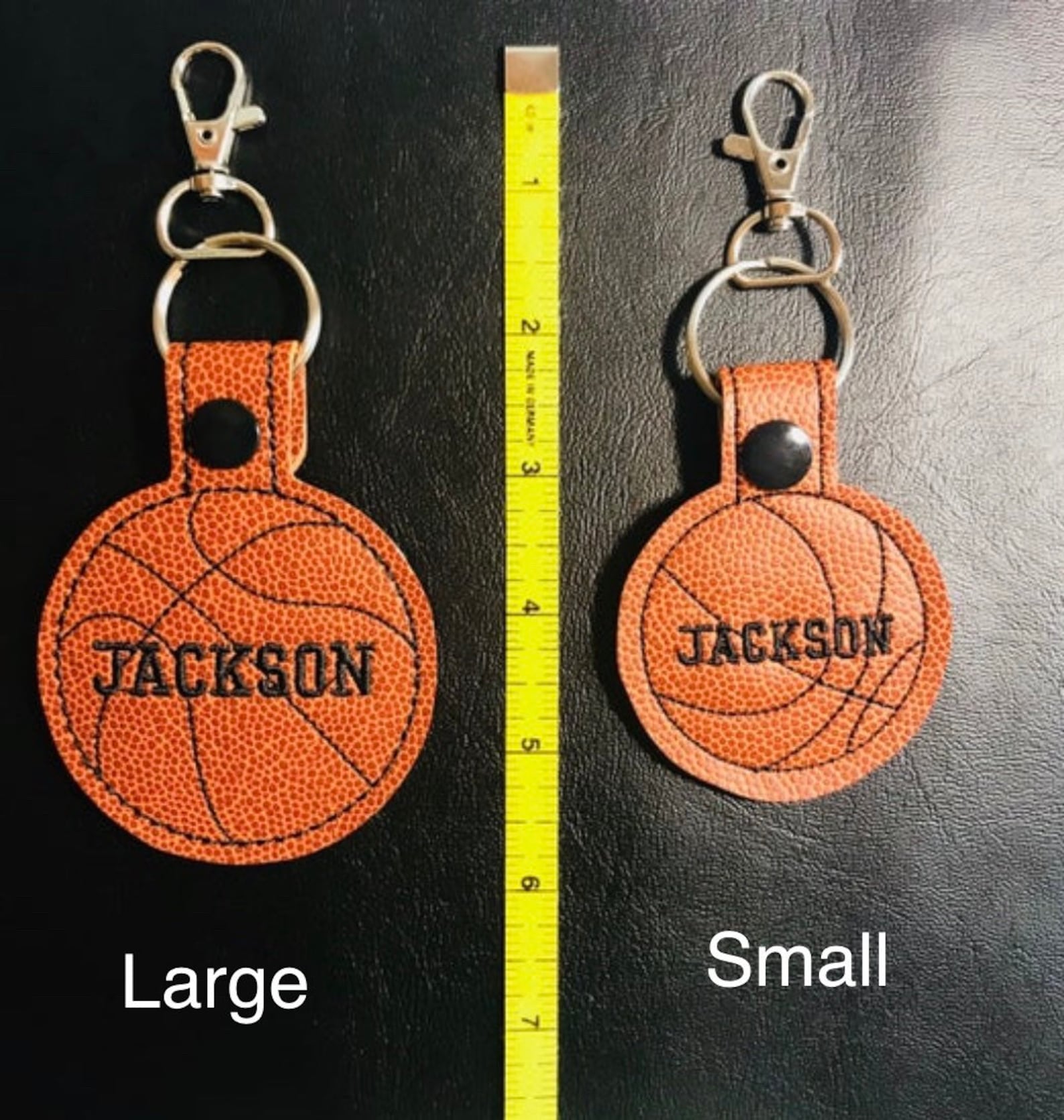 Personalized Basketball Keychain Large-Cursive Name Only | Etsy
